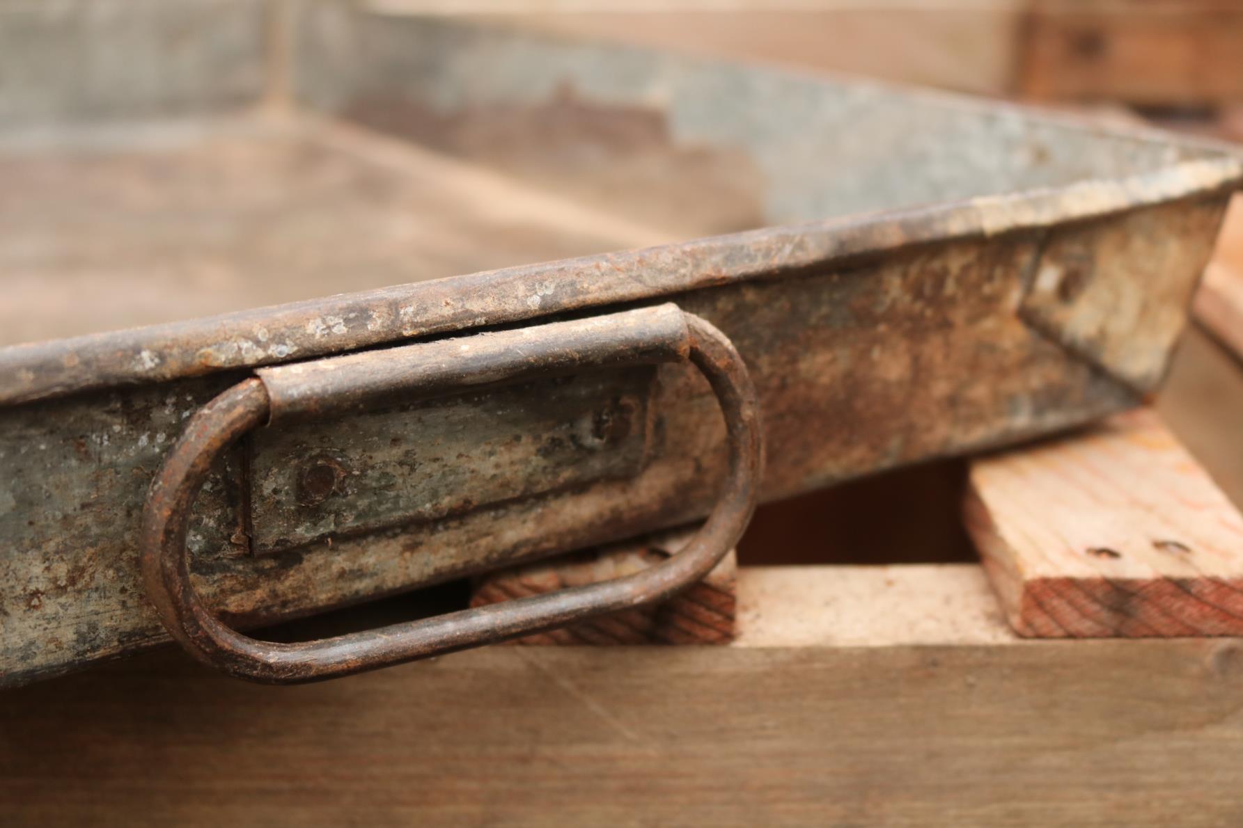 Reclaimed Large Metal Tray – Orchard Garden Antiques