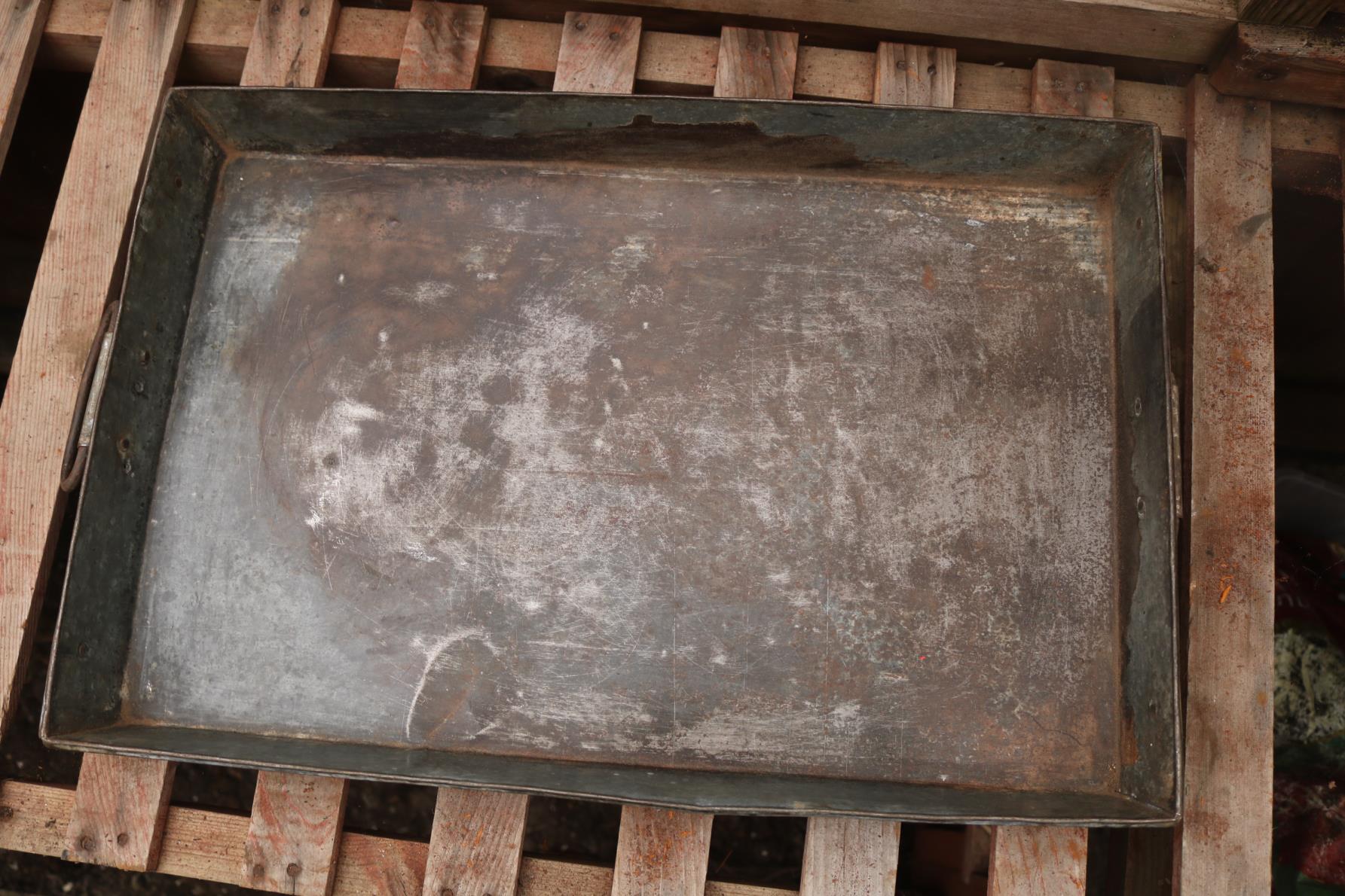 Reclaimed Large Metal Tray – Orchard Garden Antiques